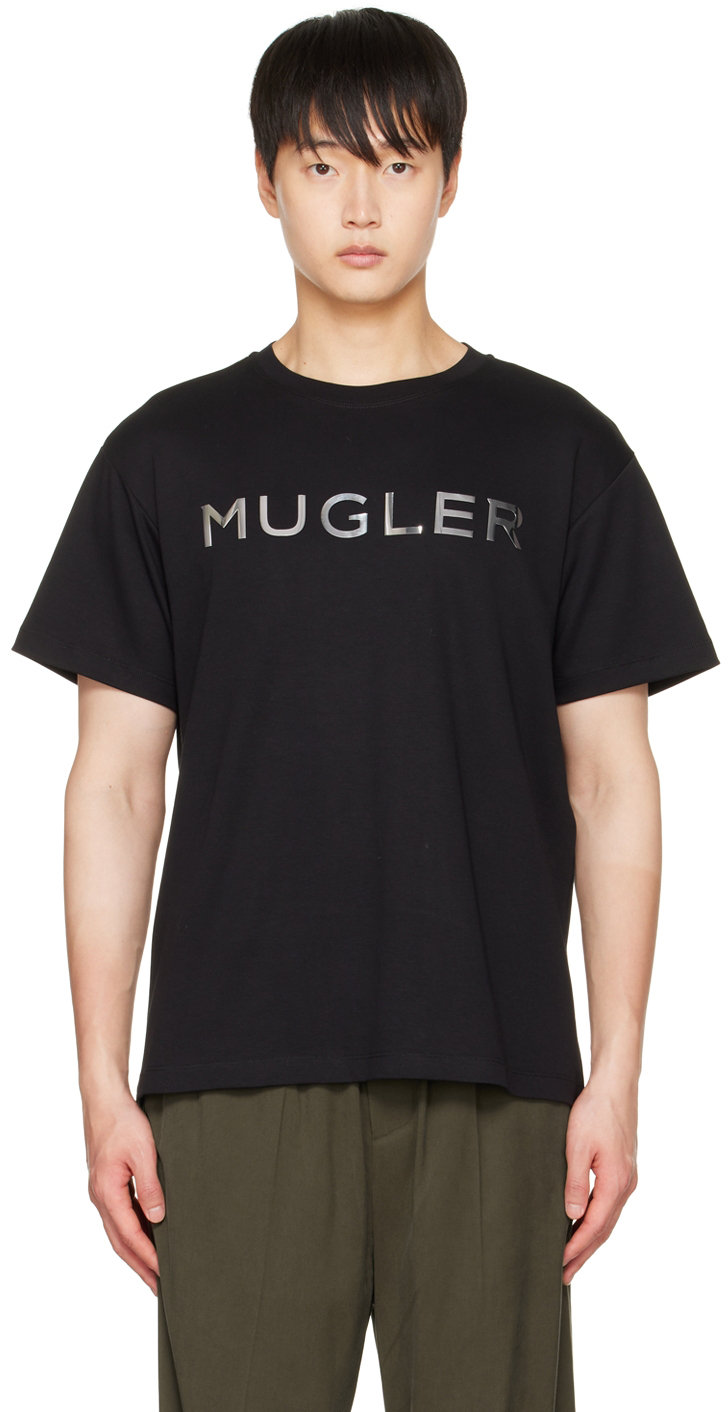 Mugler Black Bonded T-Shirt Mugler