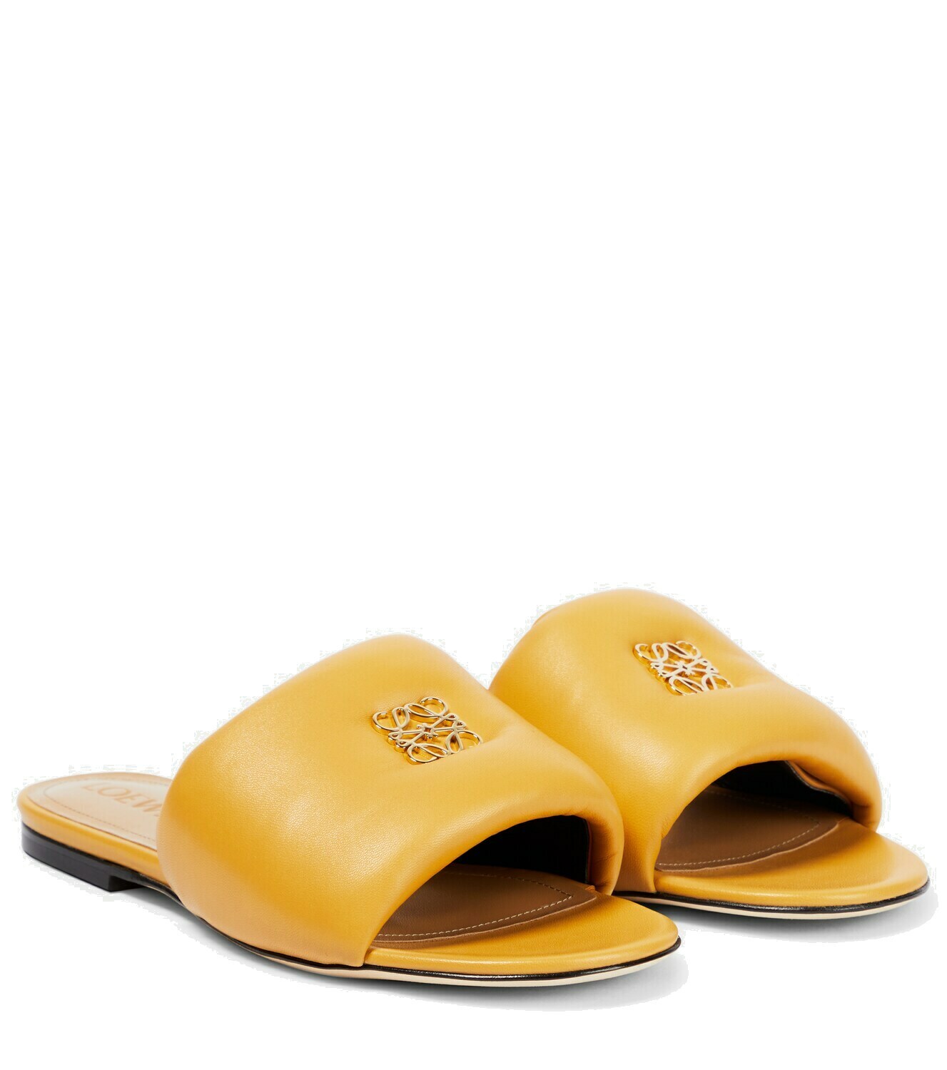 Loewe - Anagram padded leather slides Loewe
