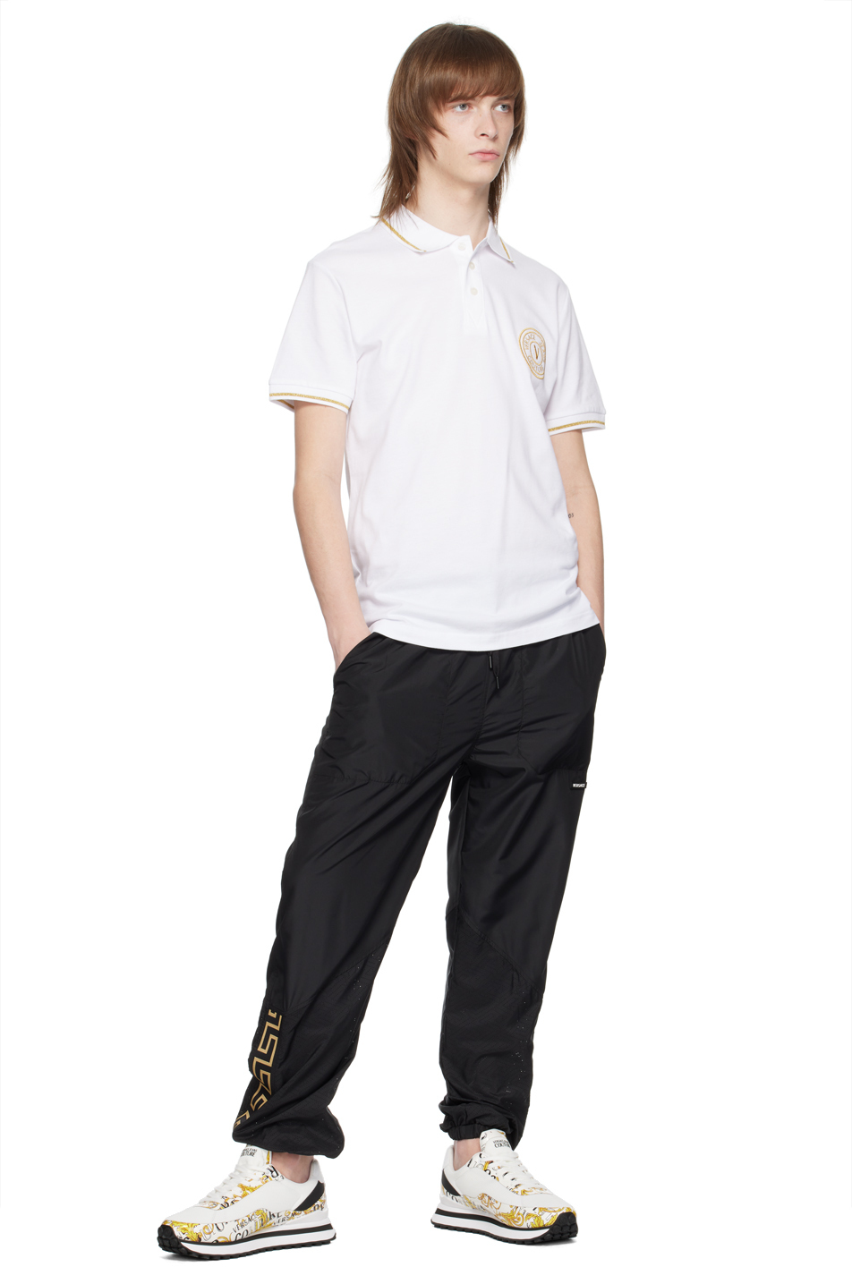 Versace Jeans Couture White Fondo Spyke Sneakers Versace