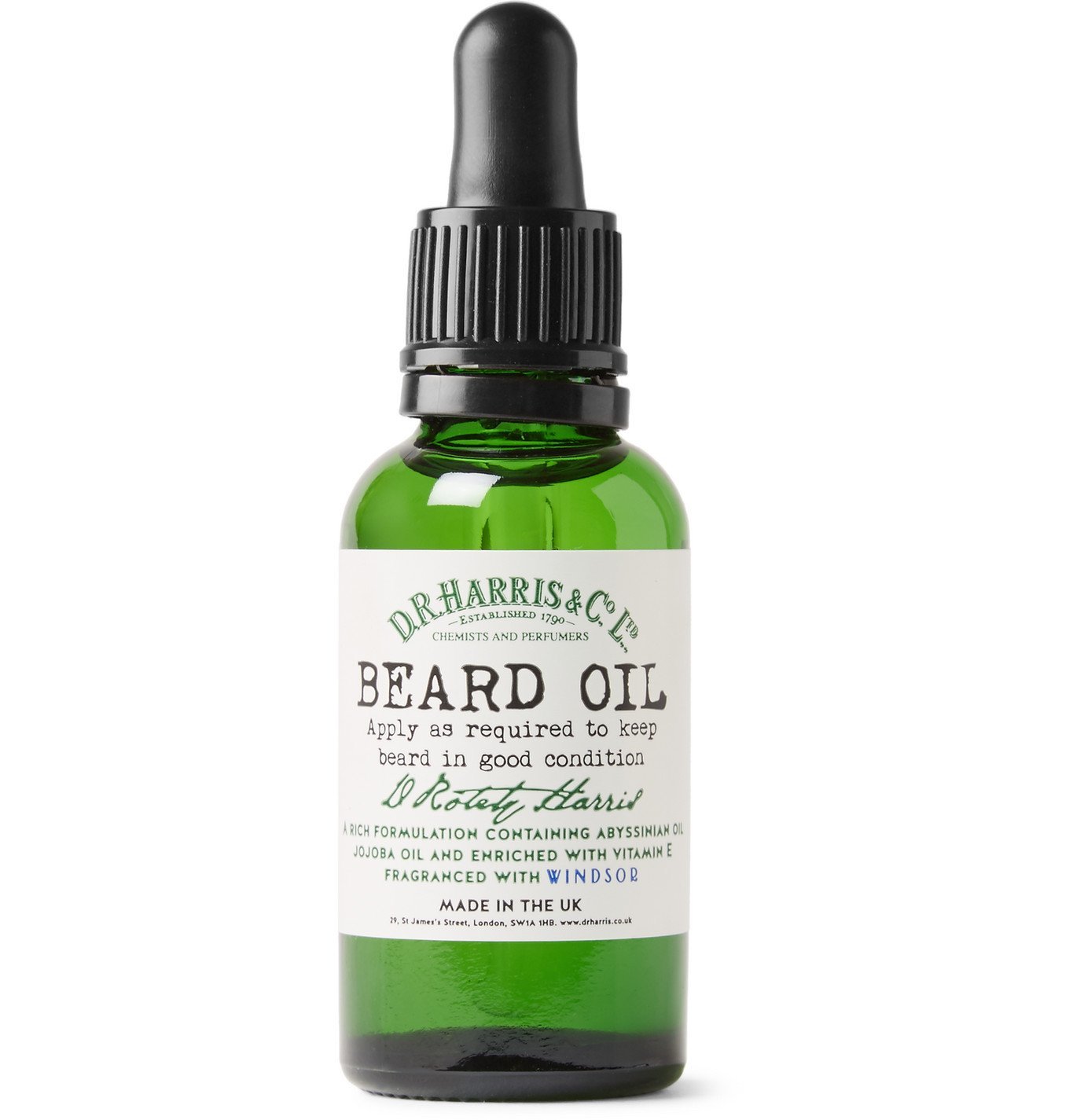 D R Harris - Beard Oil, 30ml - Green D.R. Harris & Co.