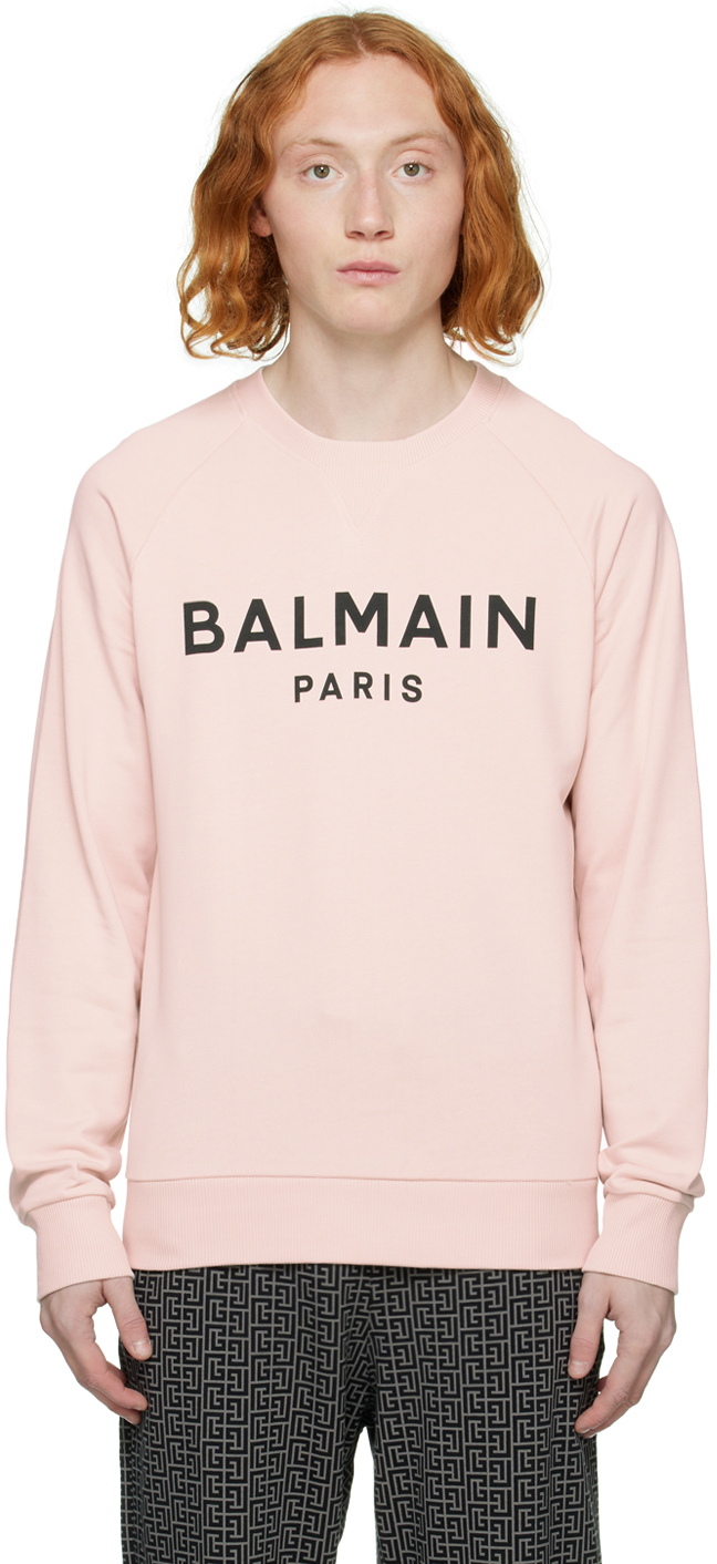 Balmain Pink Printed Sweatshirt Balmain