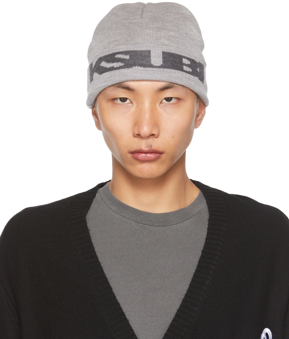 Ksubi Grey Logo Beanie Ksubi