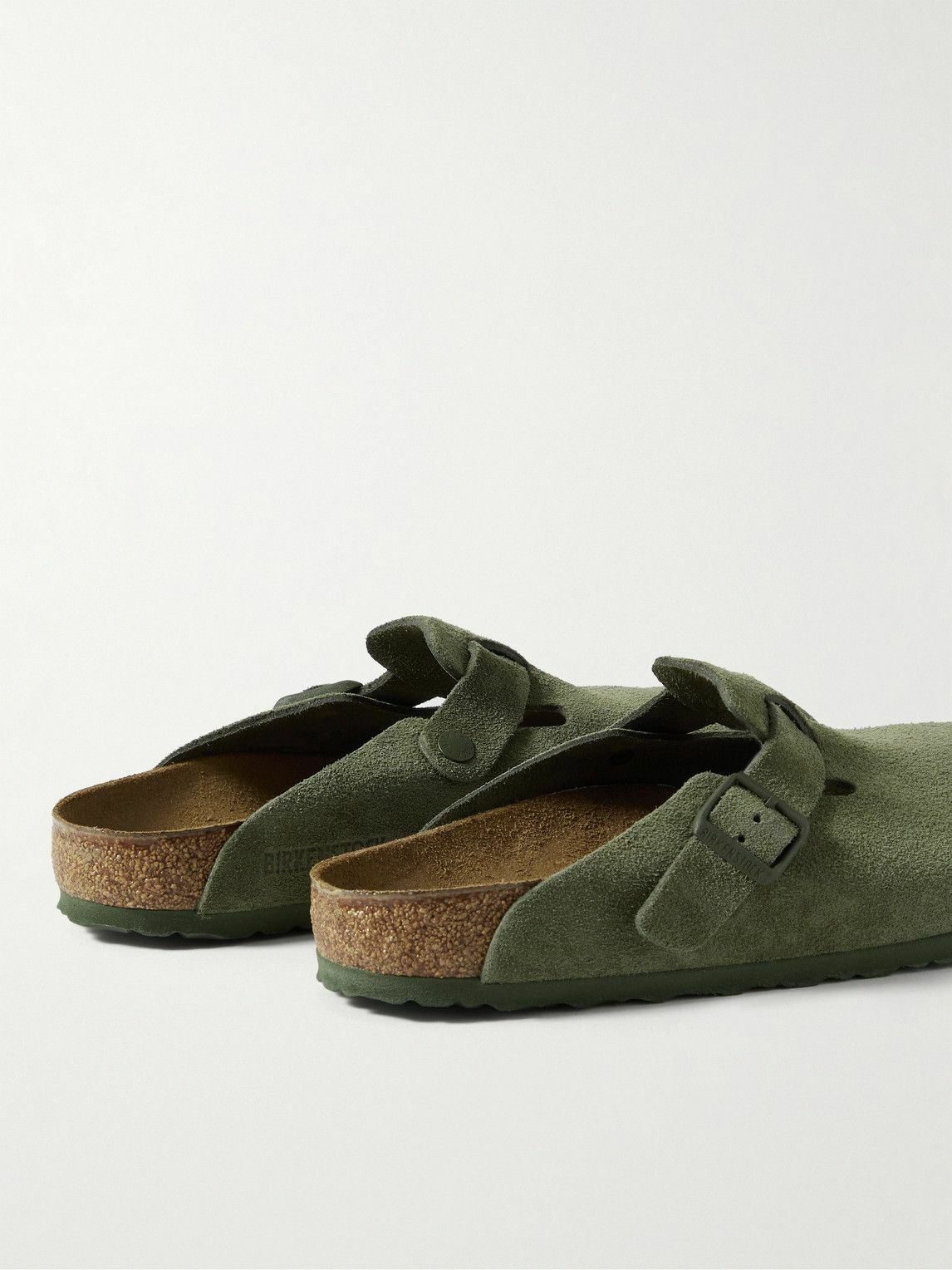 Birkenstock - Boston Suede Clogs - Green Birkenstock