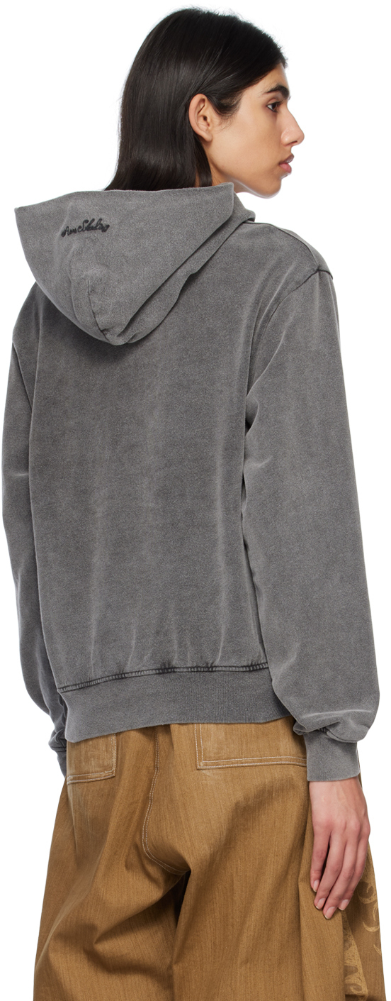Acne Studios Gray Faded Hoodie Acne Studios