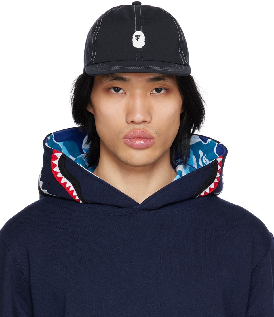 BAPE Black One Point Panel Cap A Bathing Ape