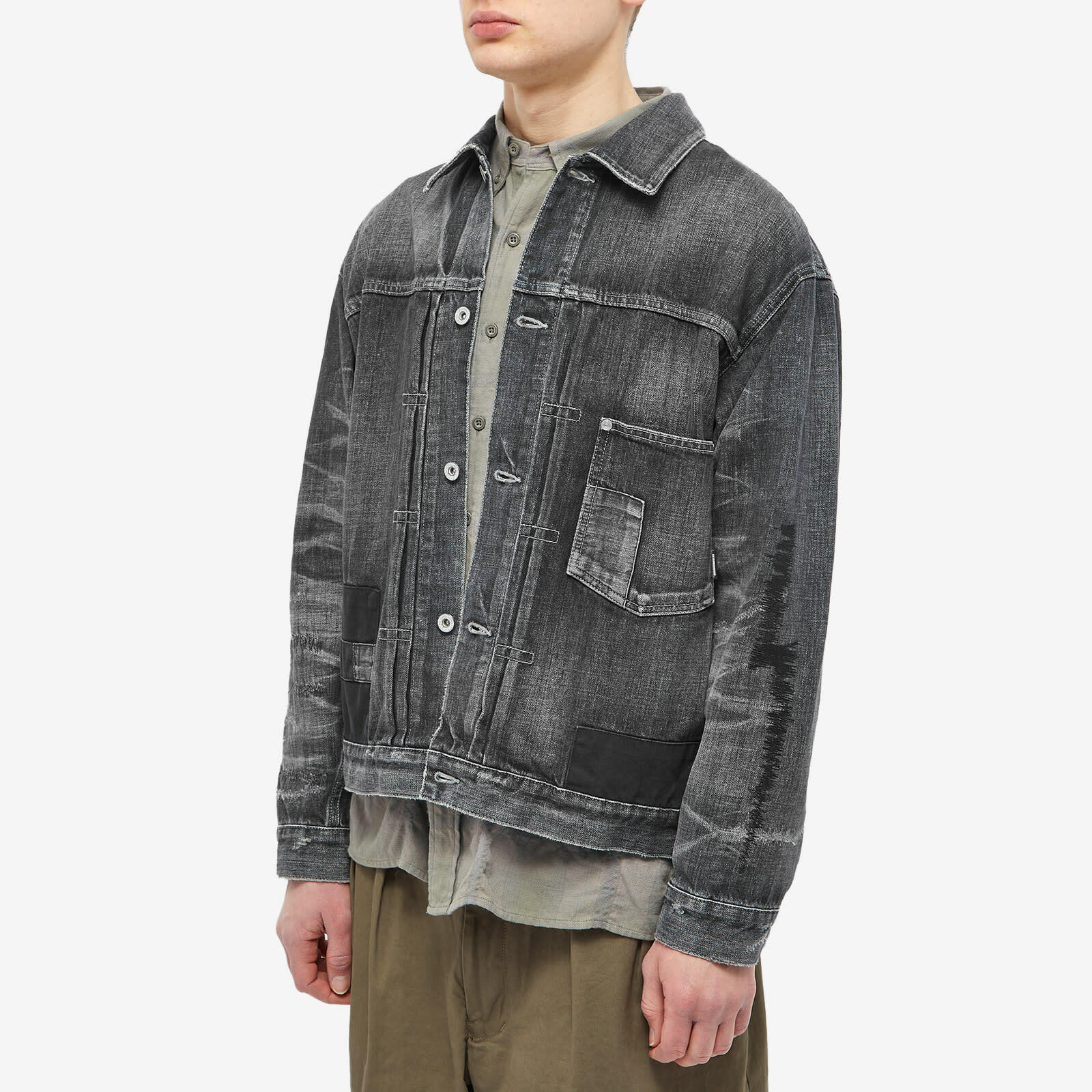 Neighborhood Men's Savage Denim Type-1 Jacket in Black Neighborhood