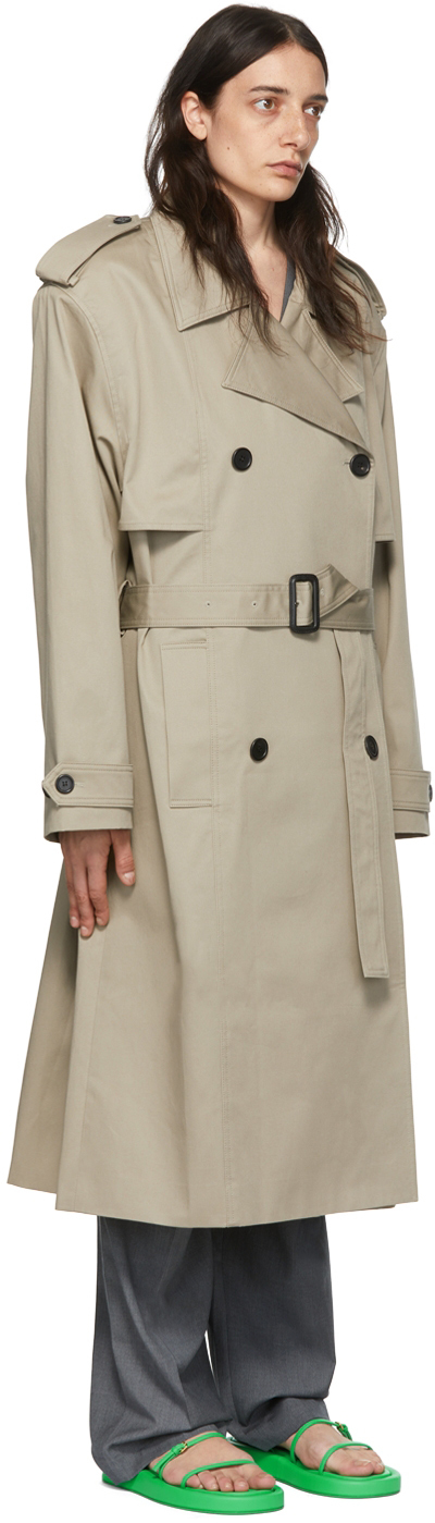The Frankie Shop Khaki Eugene Trench Coat The Frankie Shop