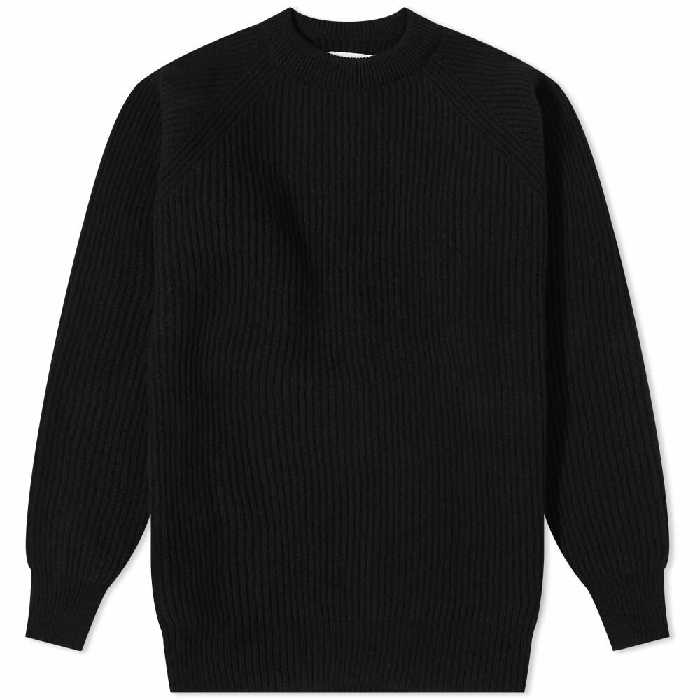 Albam Men's Raglan Crew Knit in Black Albam