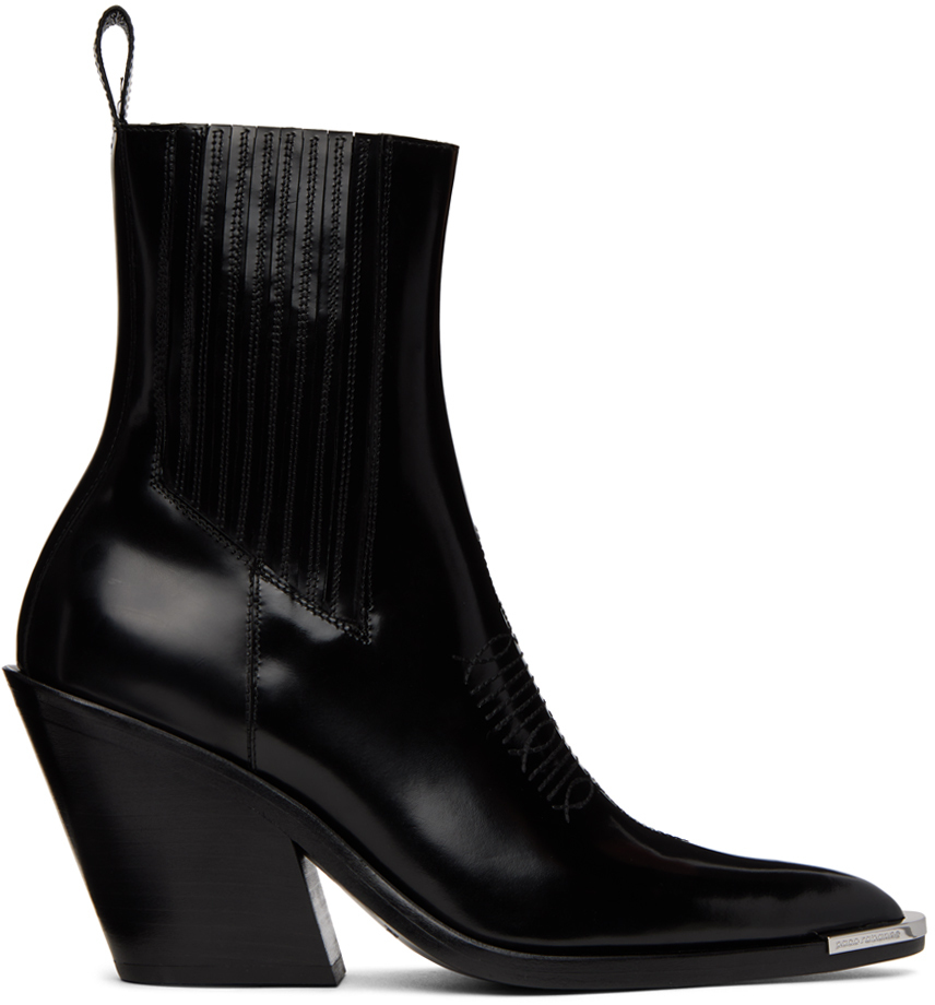 Paco Rabanne Black Leather Chelsea Boots Paco Rabanne