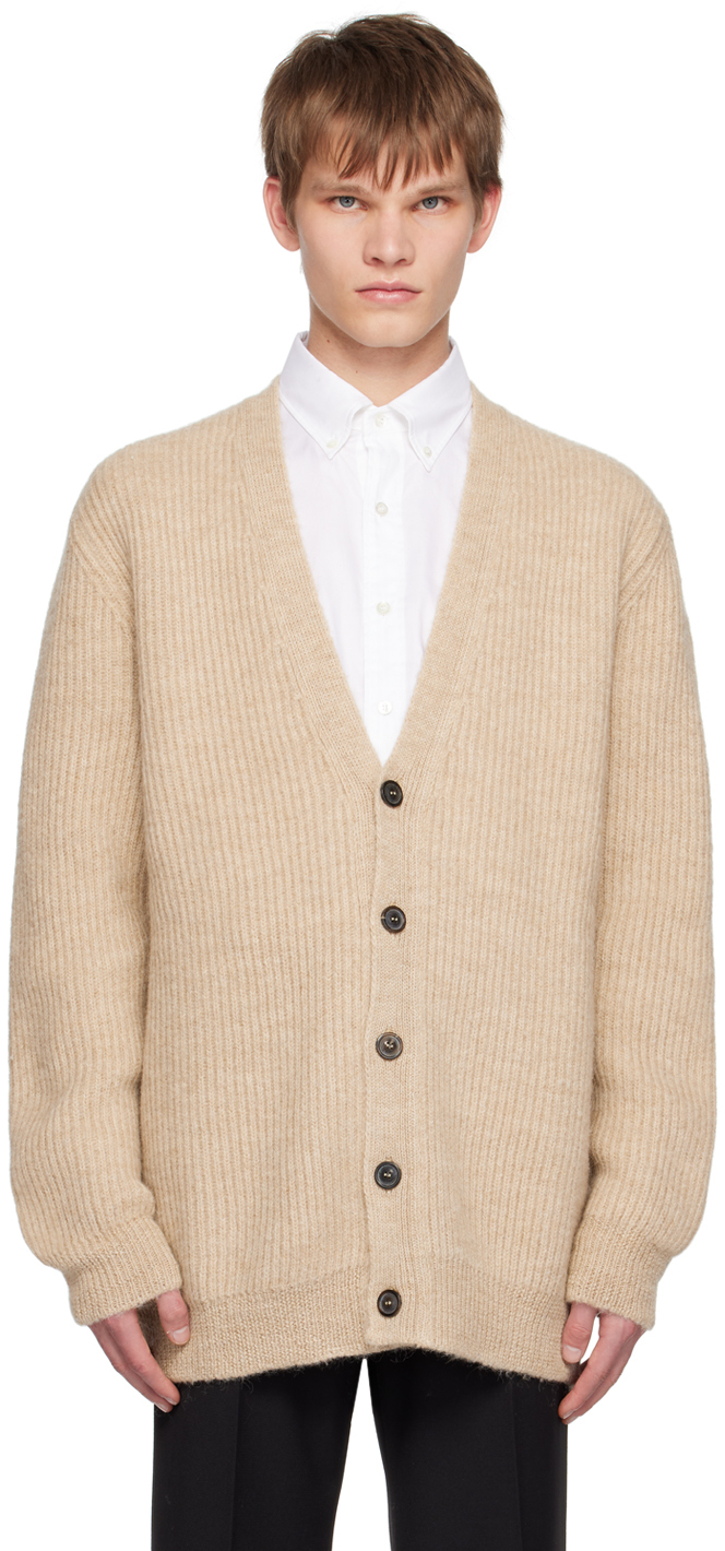 Maison Margiela Beige Y-Neck Cardigan Maison Margiela