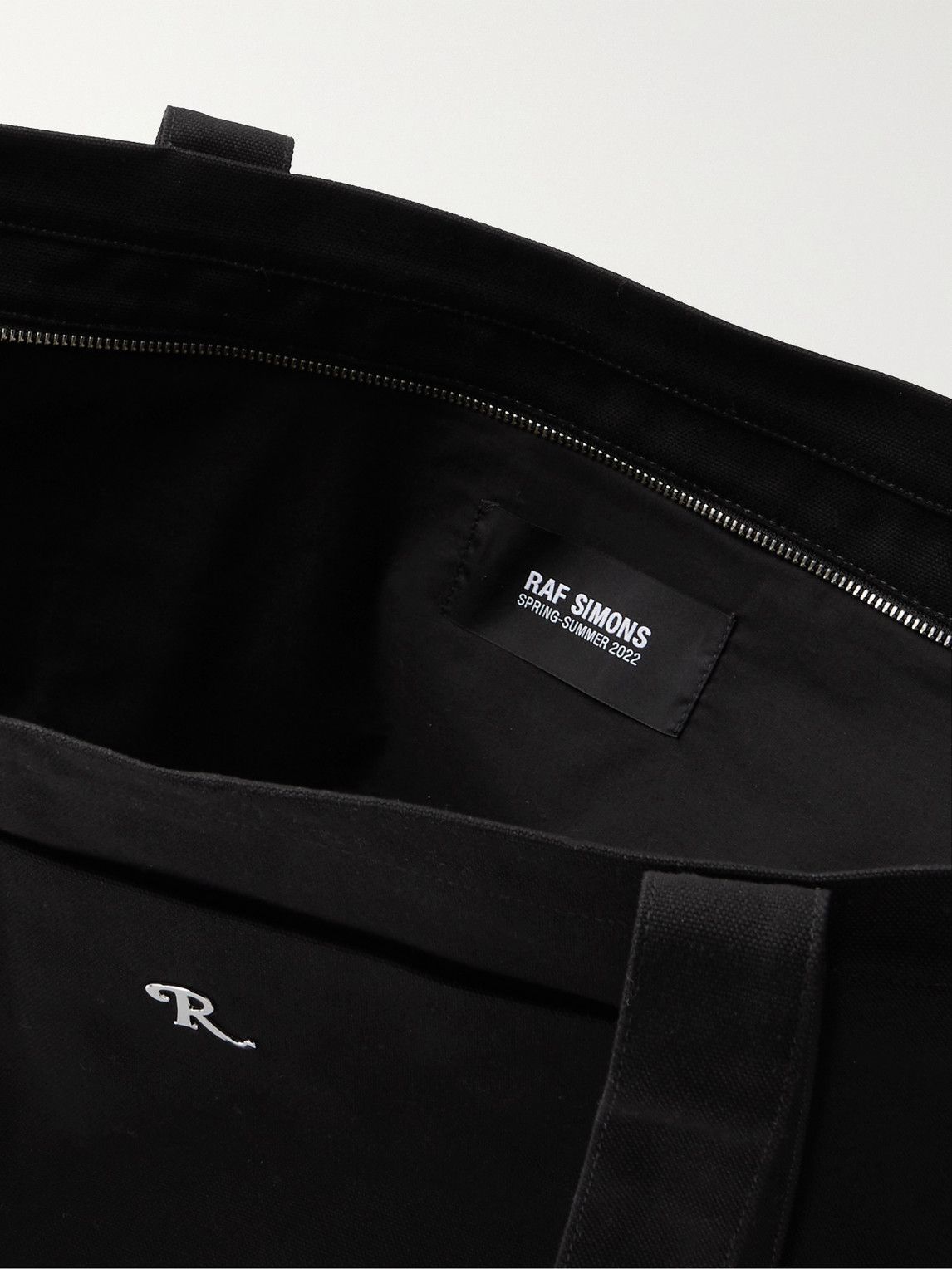 Raf Simons - Large Logo-Appliquèd Cotton-Canvas Tote Bag Raf Simons