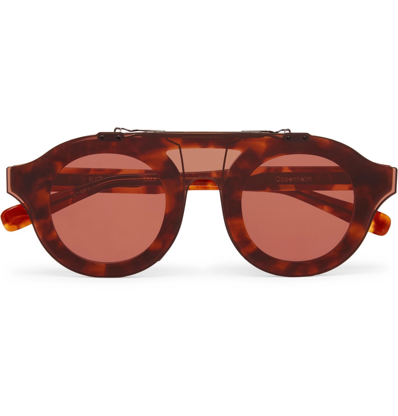 Native Sons - Sacai Oppenheim Round-Frame Tortoiseshell Acetate Glasses ...
