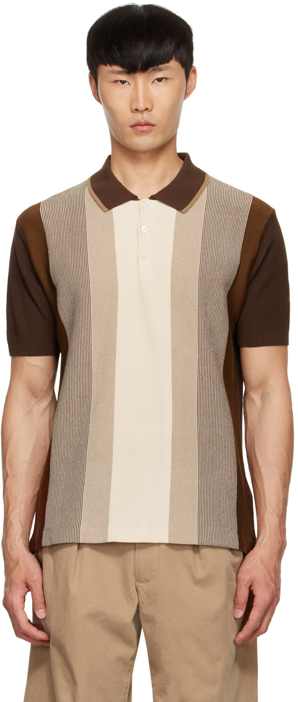 BEAMS PLUS Brown Cotton Polo Beams Plus