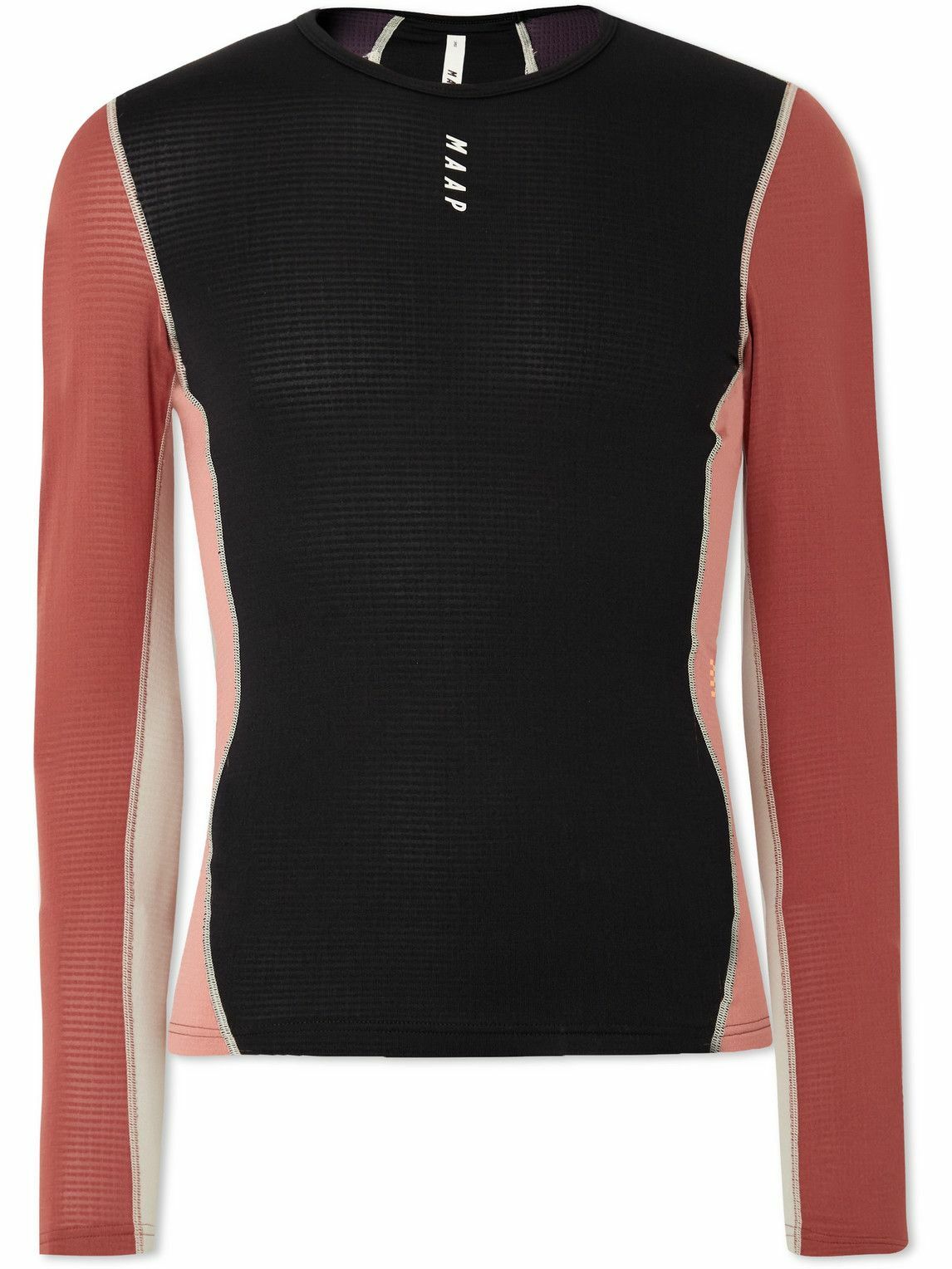 MAAP - Logo-Print Colour-Block Polartec Base Layer - Black MAAP