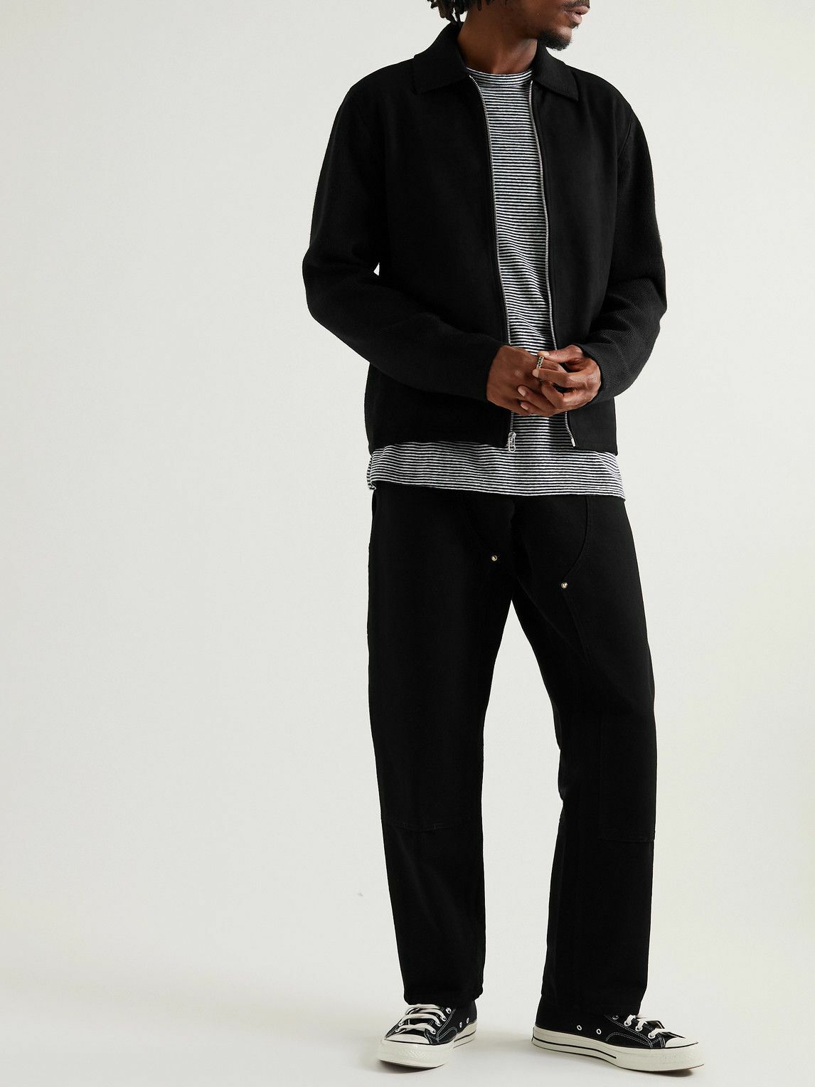 Rag & Bone - Melrose Suede and Stretch Wool-Blend Jacket - Black Rag ...