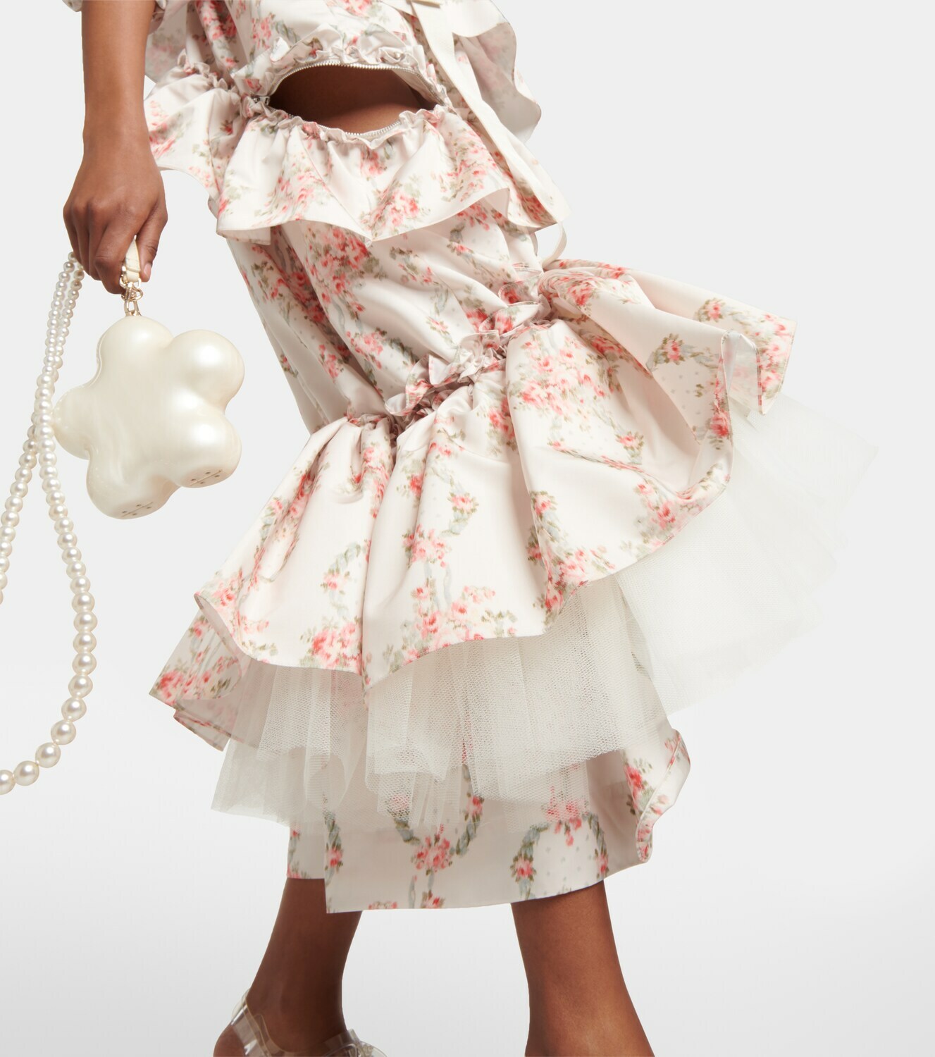 Simone Rocha - Adjustable floral midi dress Simone Rocha