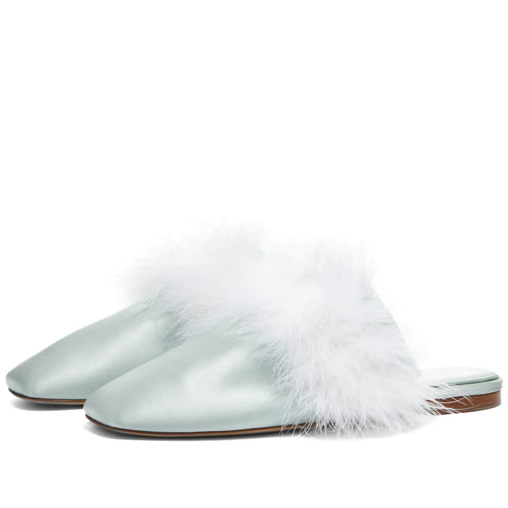 Sleeper Women's Feather Slipper in Mint Sleeper