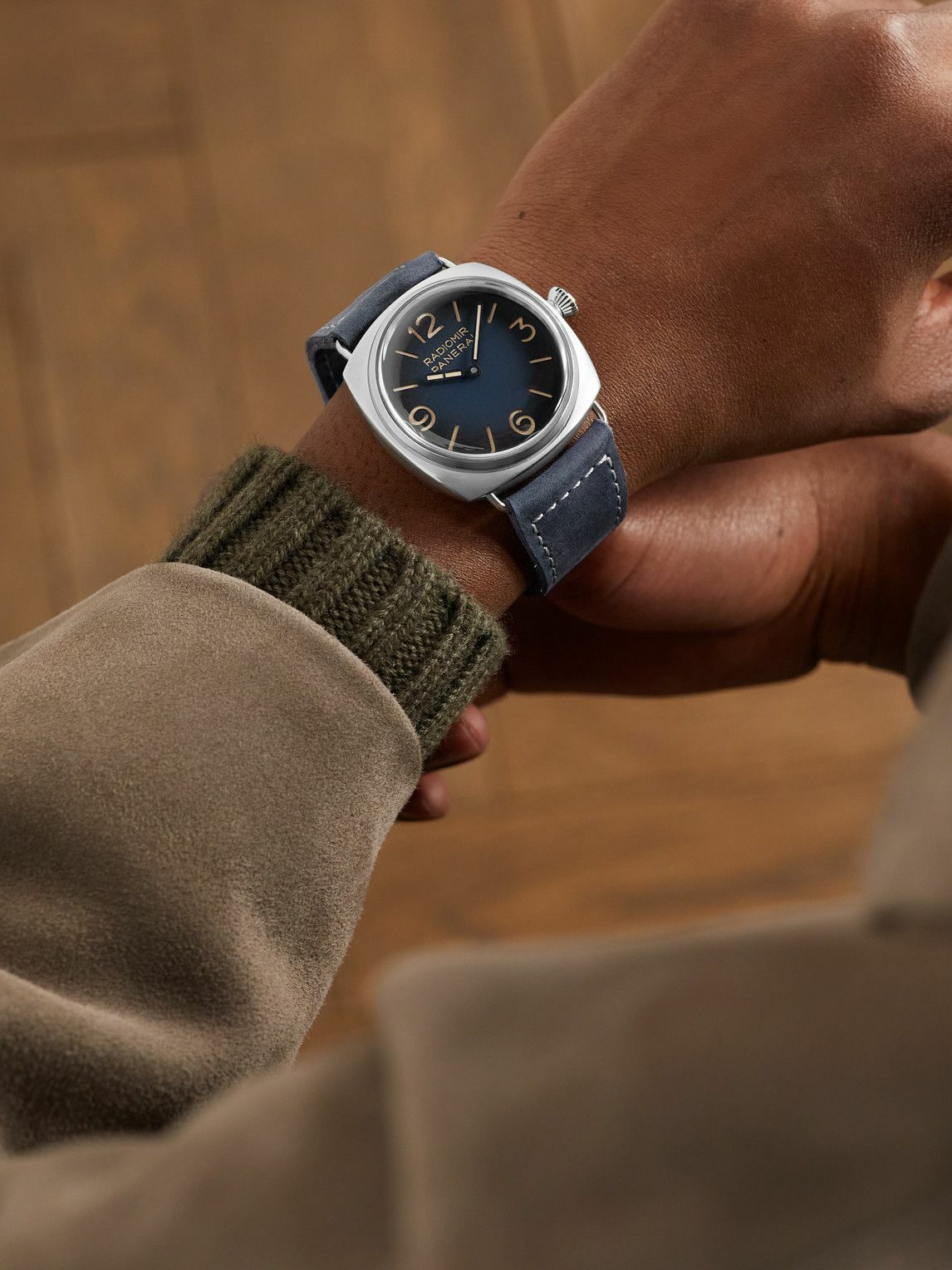 Panerai - Radiomir Origine Automatic 45mm Stainless Steel and Leather ...