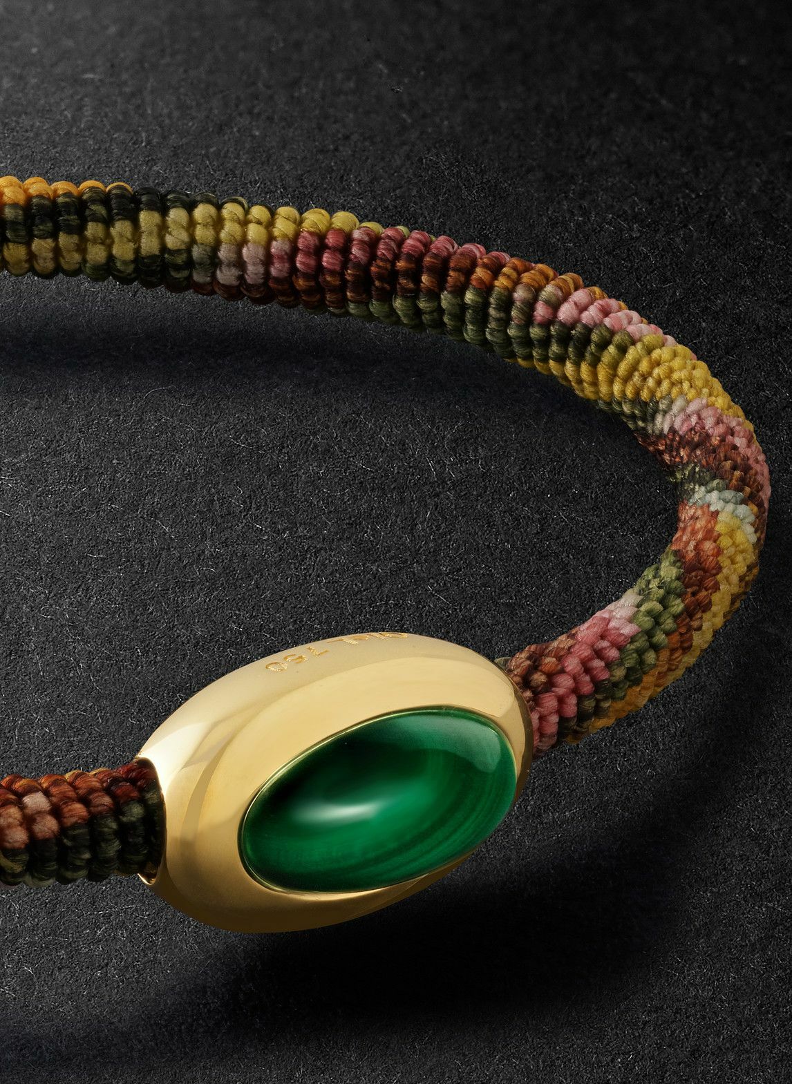 OLE LYNGGAARD COPENHAGEN - Life Gold, Malachite and Cord Bracelet ...