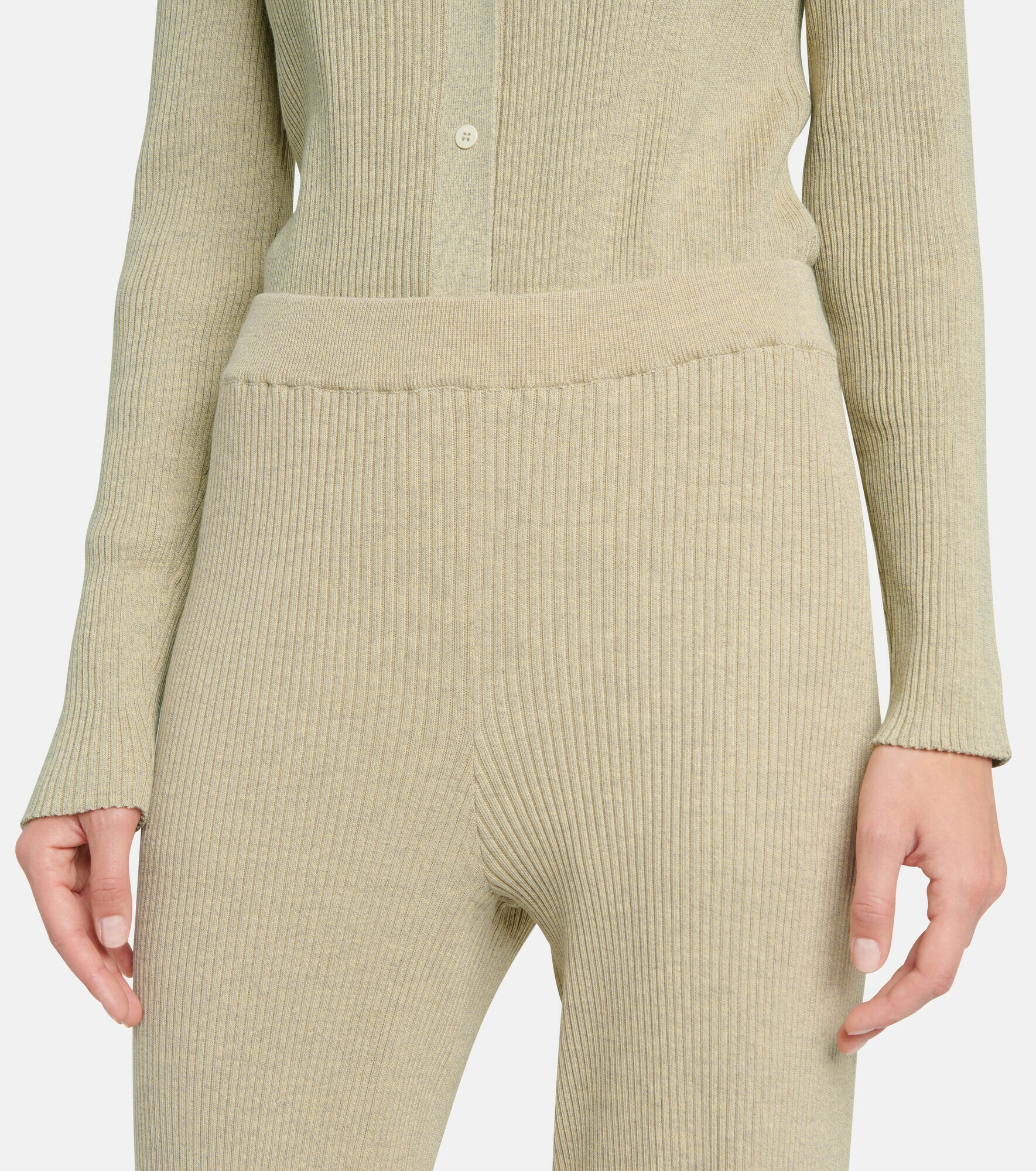 The Row - Ribbed silk and cotton pants The Row