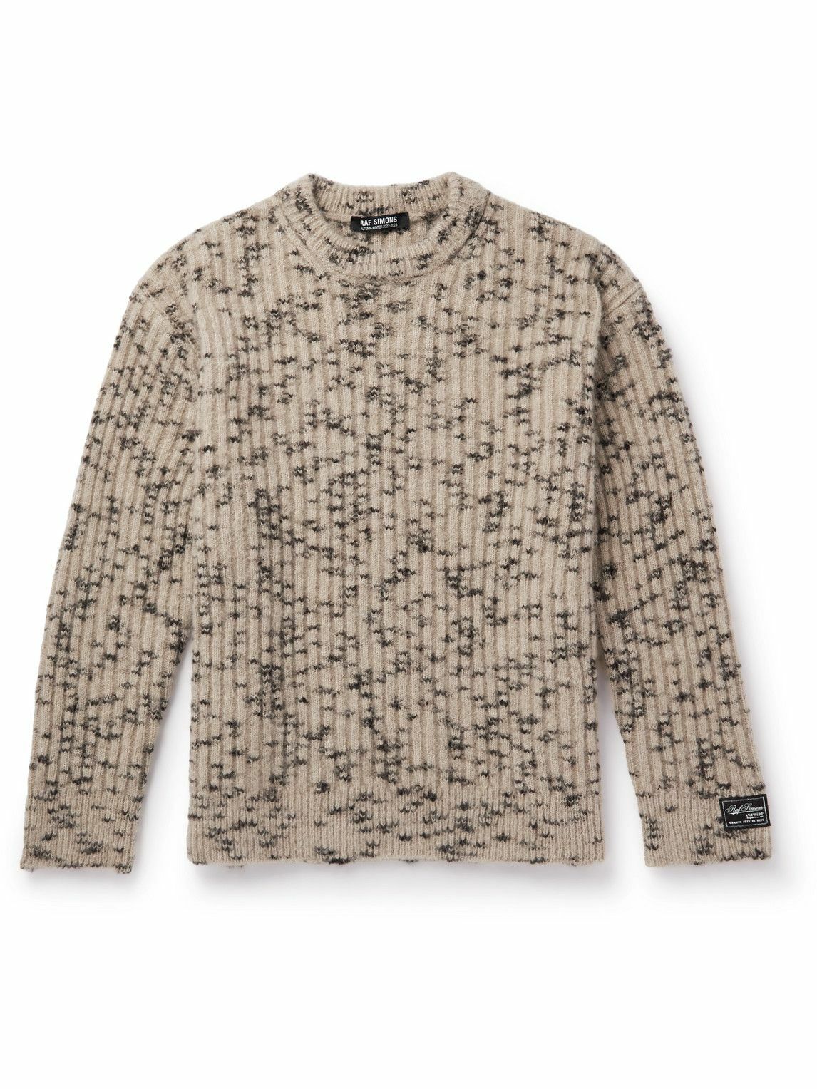 Raf Simons - Space-Dyed Ribbed-Knit Sweater - Neutrals Raf Simons