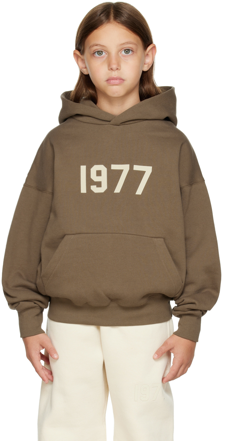 Essentials Kids Brown '1977' Hoodie Essentials