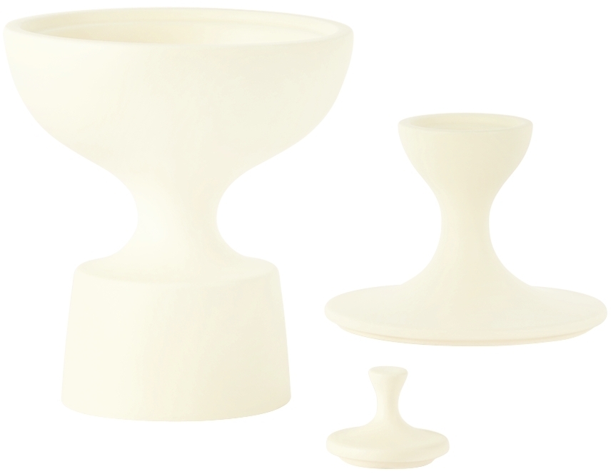 Vitra Off-White Ceramic Container No. 1 Vessel Vitra