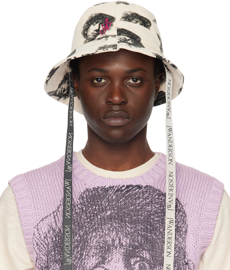 JW Anderson Off-White Rembrandt Asymmetrical Bucket Hat JW Anderson