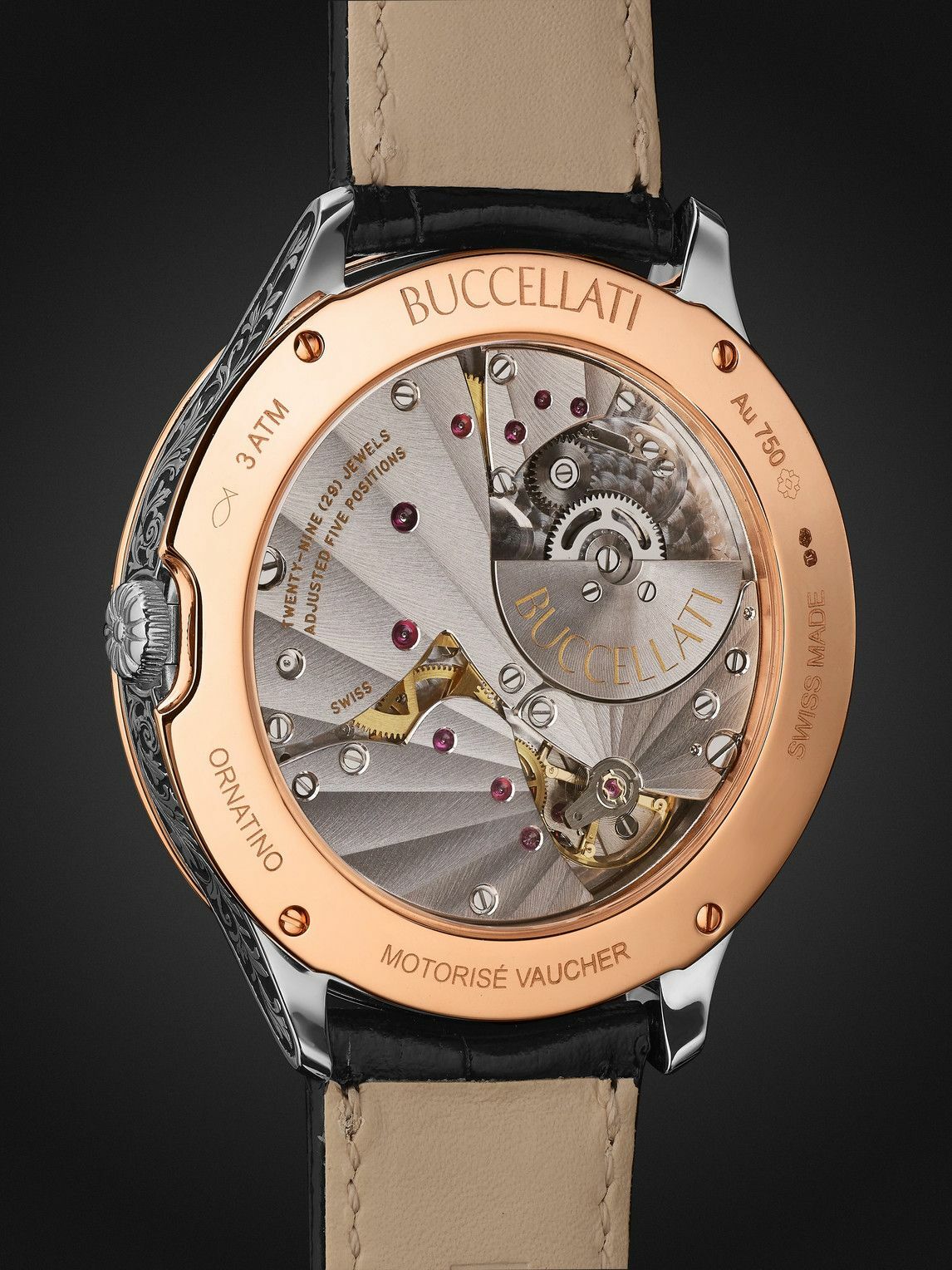 Buccellati - Ornatino Automatic 42mm 18-Karat Pink and White Gold and ...