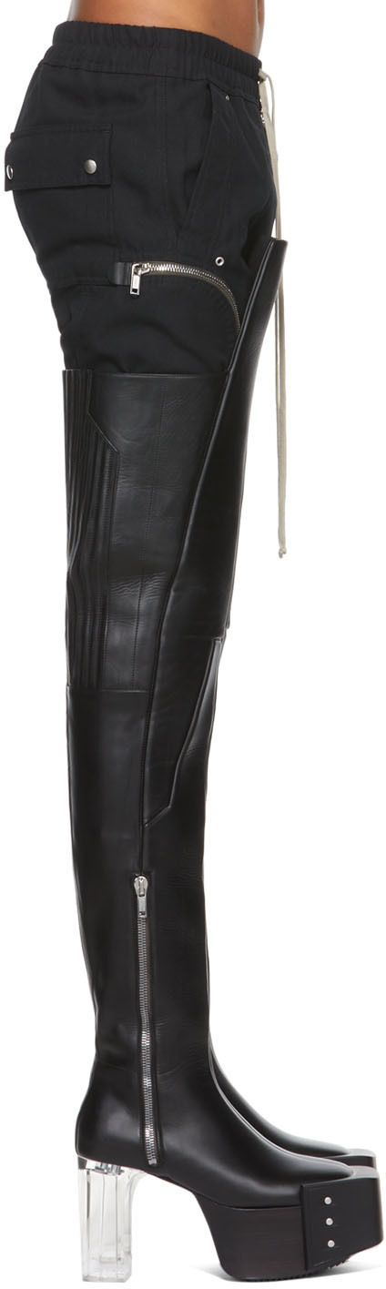 Rick Owens Black Thigh High Waders Rick Owens