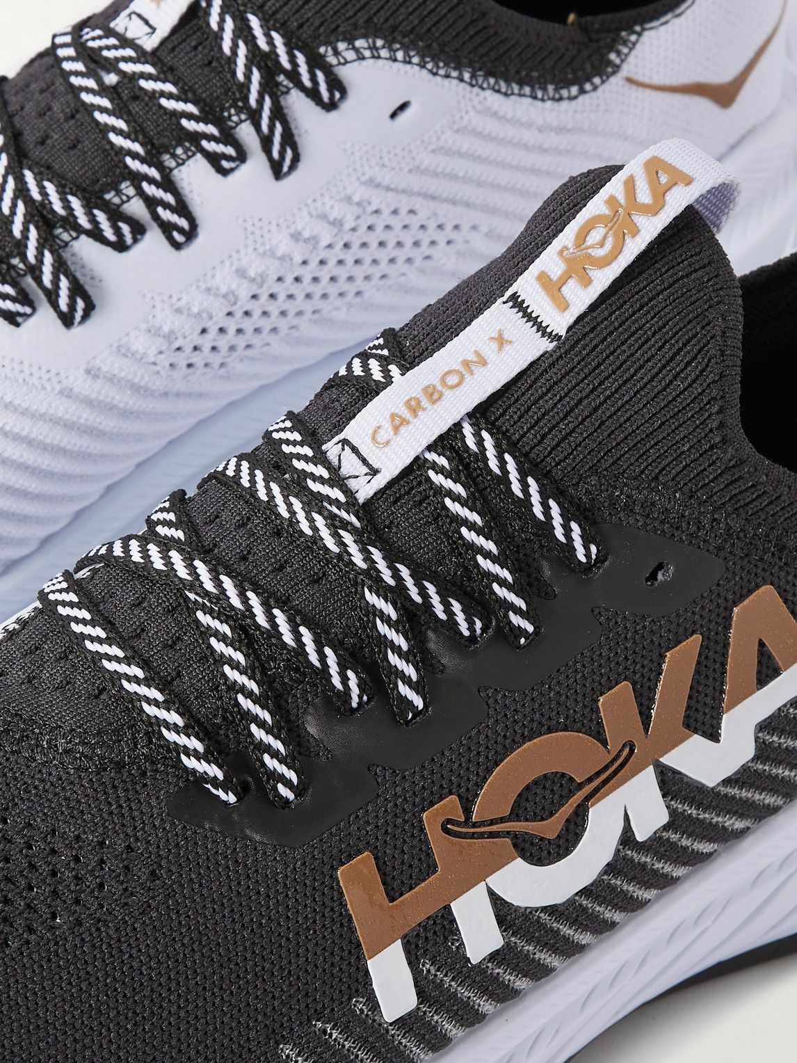 Hoka One One - Carbon X3 Rubber-Trimmed Mesh Running Sneakers - Black ...