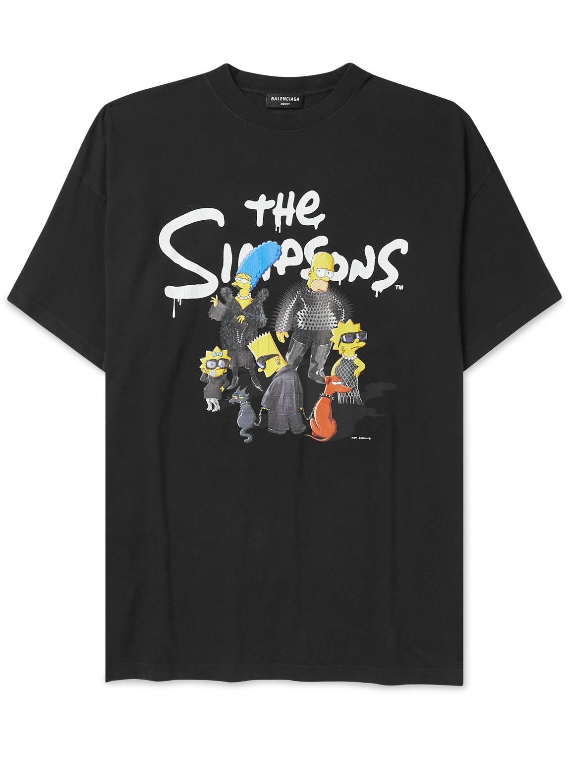Balenciaga - The Simpsons Oversized Printed Cotton-Blend Jersey T-Shirt ...