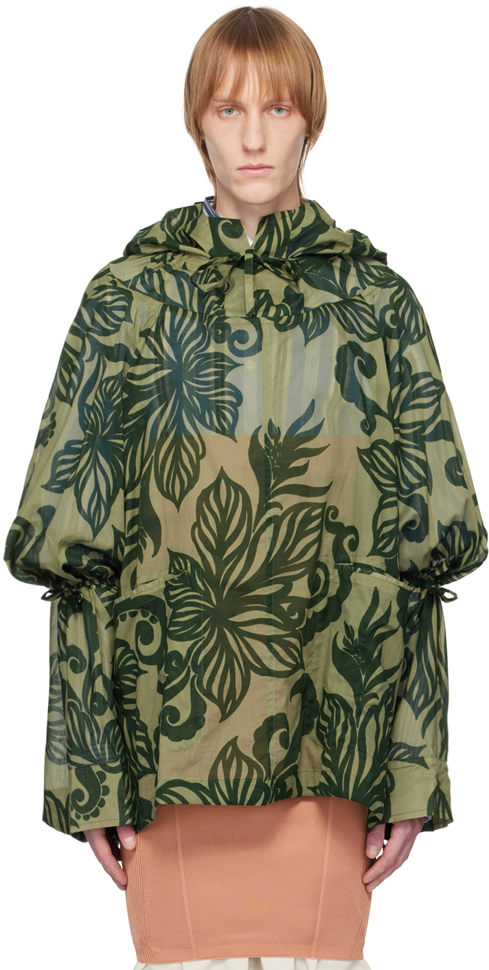 Dries Van Noten Khaki Graphic Jacket Dries Van Noten