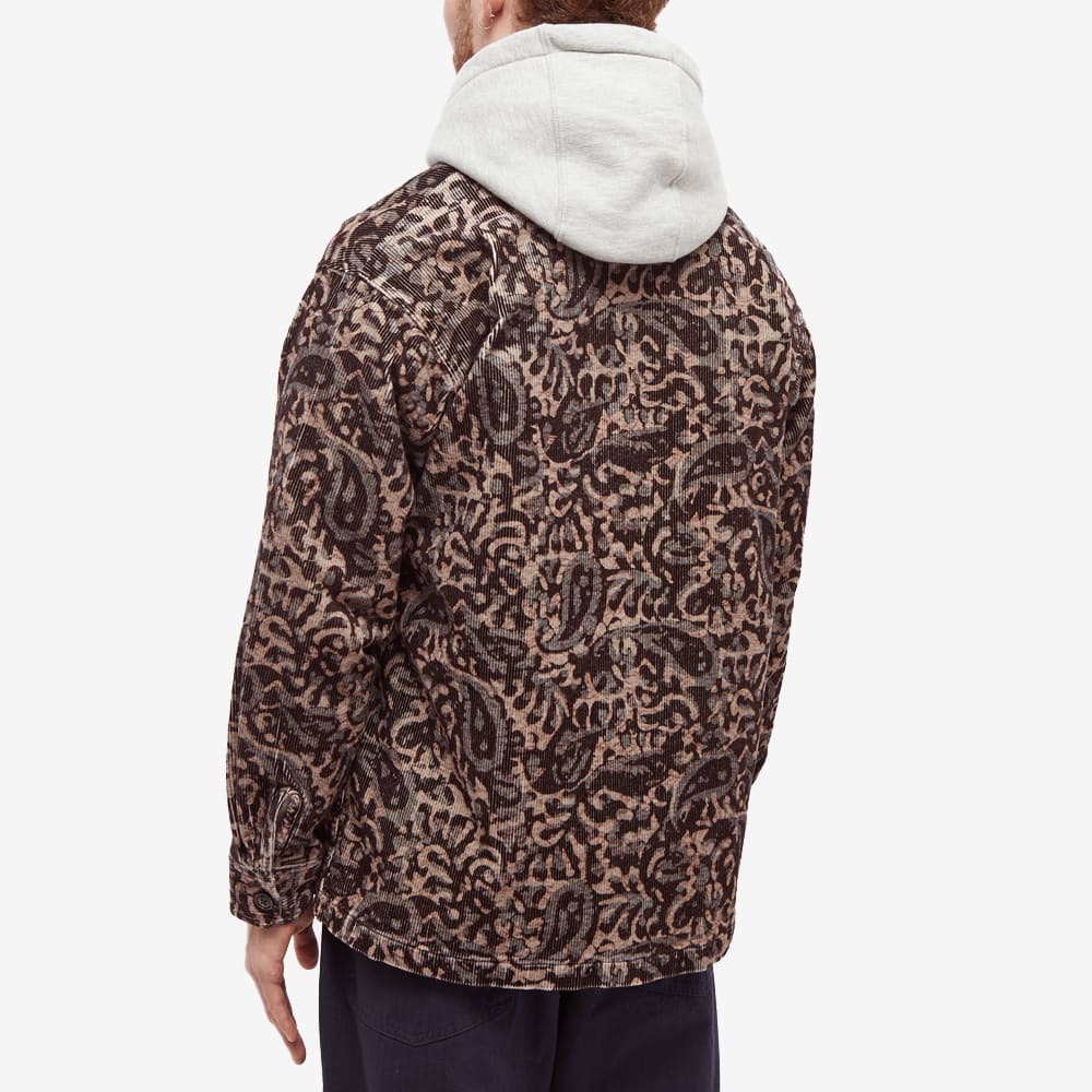 Beams Plus Men's 4B Cuffs Corduroy Print Jacket in Dark Brown Beams Plus