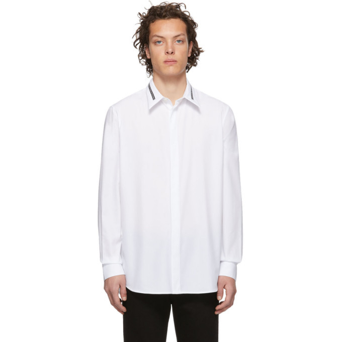Givenchy White Collar Webbing Shirt Givenchy