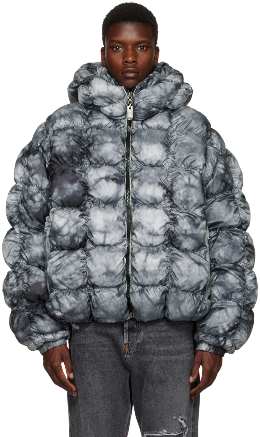 Diesel Gray W-Ralle Down Jacket Diesel
