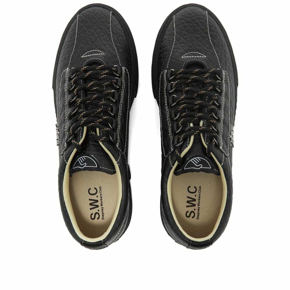 Stepney Workers Club Men's Tumbled Leather Dellow Sneakers in Black ...