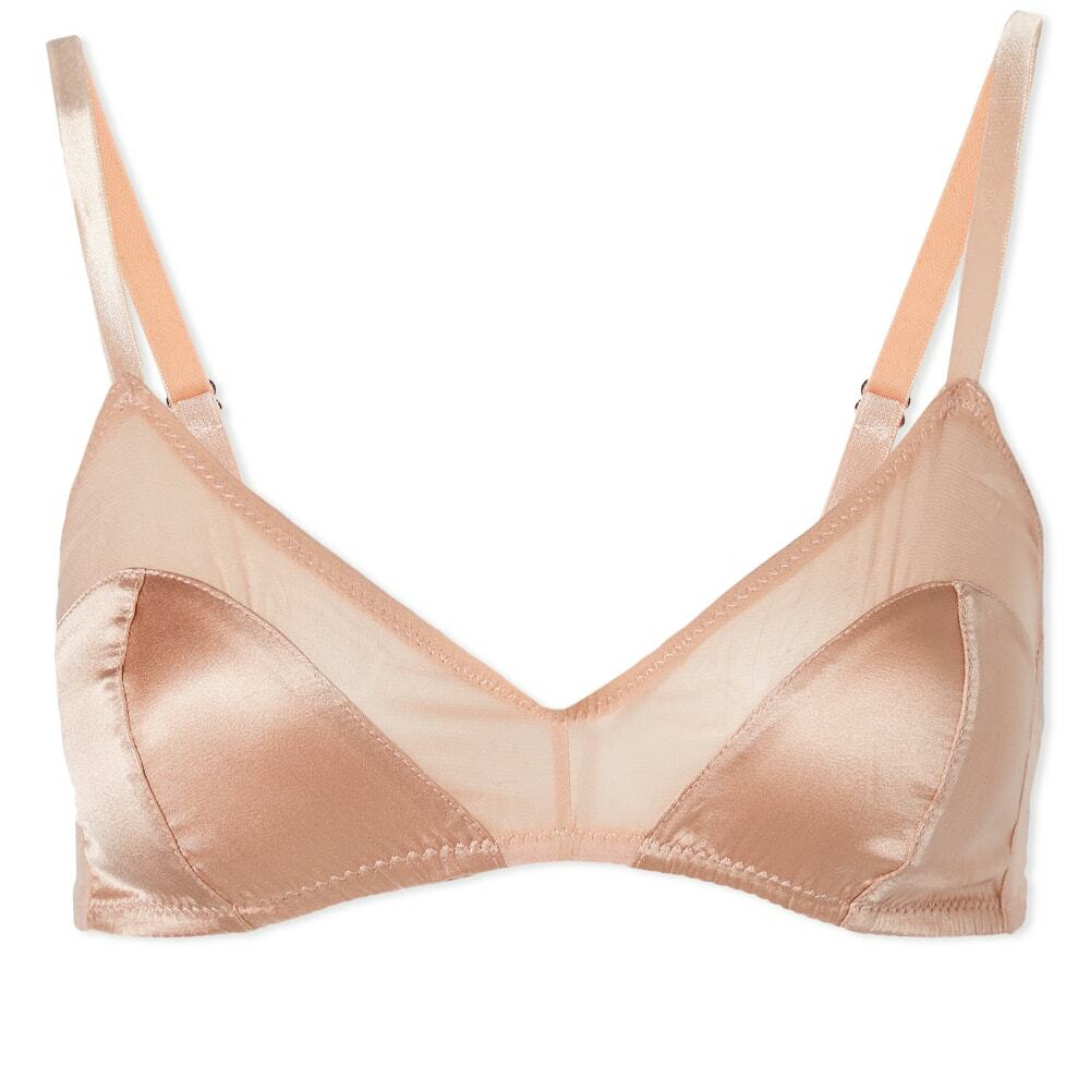 Araks Women's Beatrice Satin & Mesh Bralette in Beige Araks