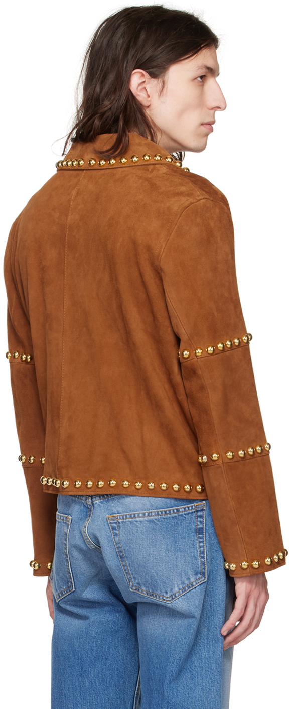 Meryll Rogge Brown Studded Suede Jacket Meryll Rogge
