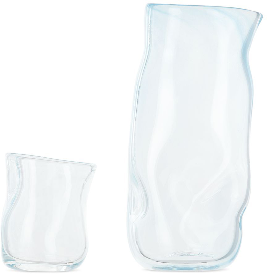 Nathalie Schreckenberg Blue Onda Carafe & Glass Set Nathalie Schreckenberg