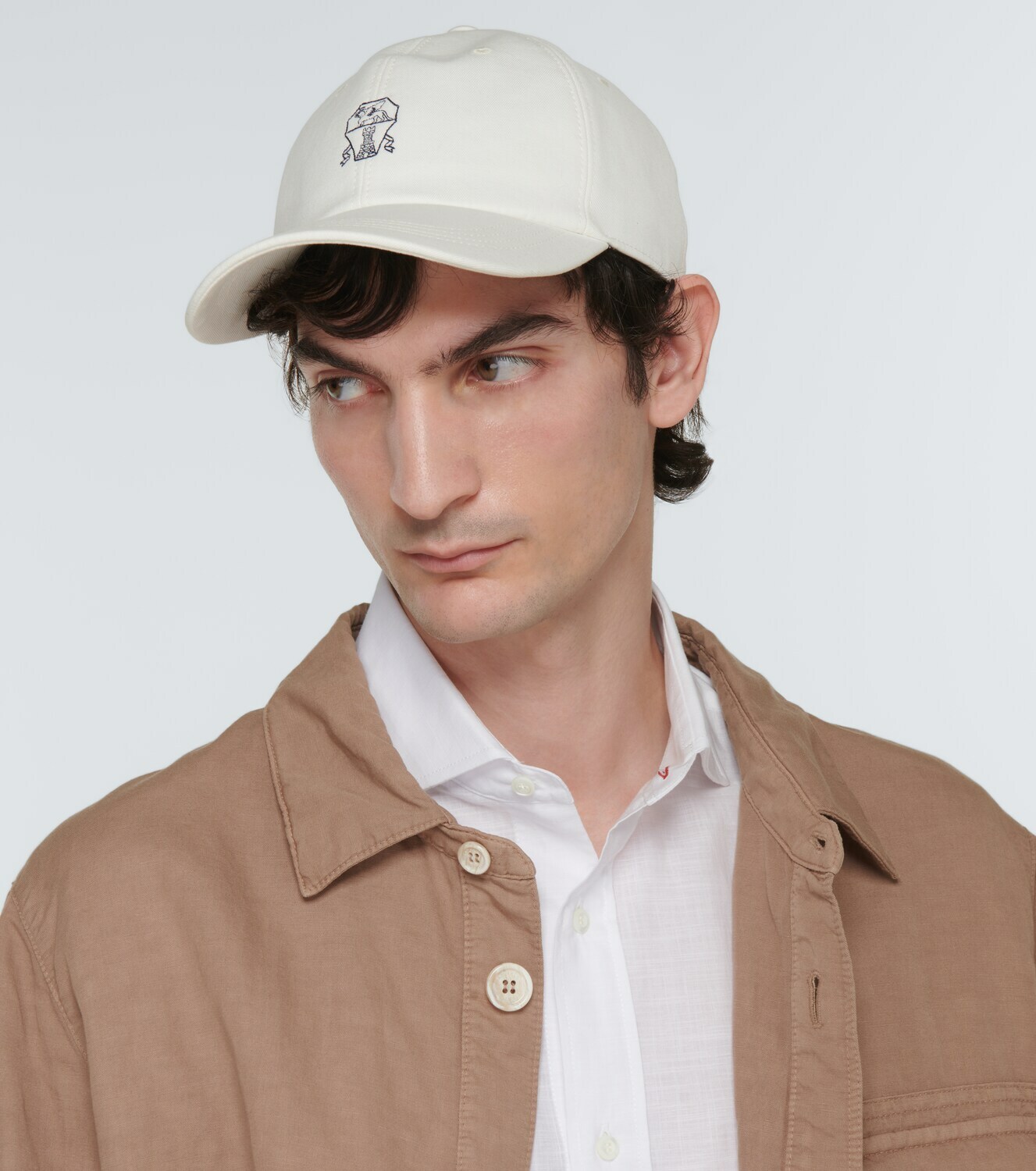 Brunello Cucinelli - Embroidered cotton cap Brunello Cucinelli