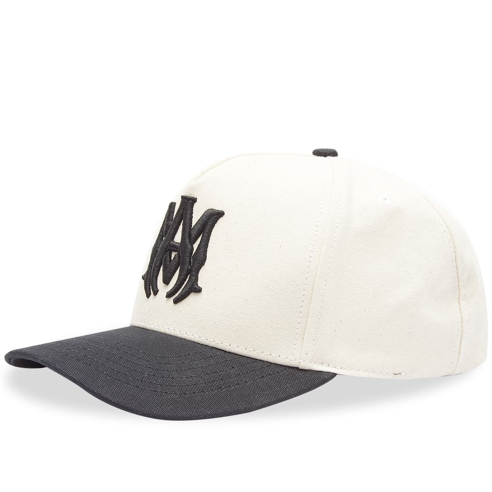 AMIRI Men's Two Tone Full Canvas MA Cap in Black/Natural Amiri