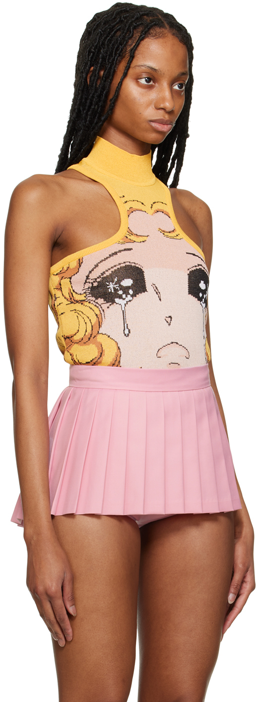 Pushbutton Yellow Crying Girl Turtleneck Pushbutton