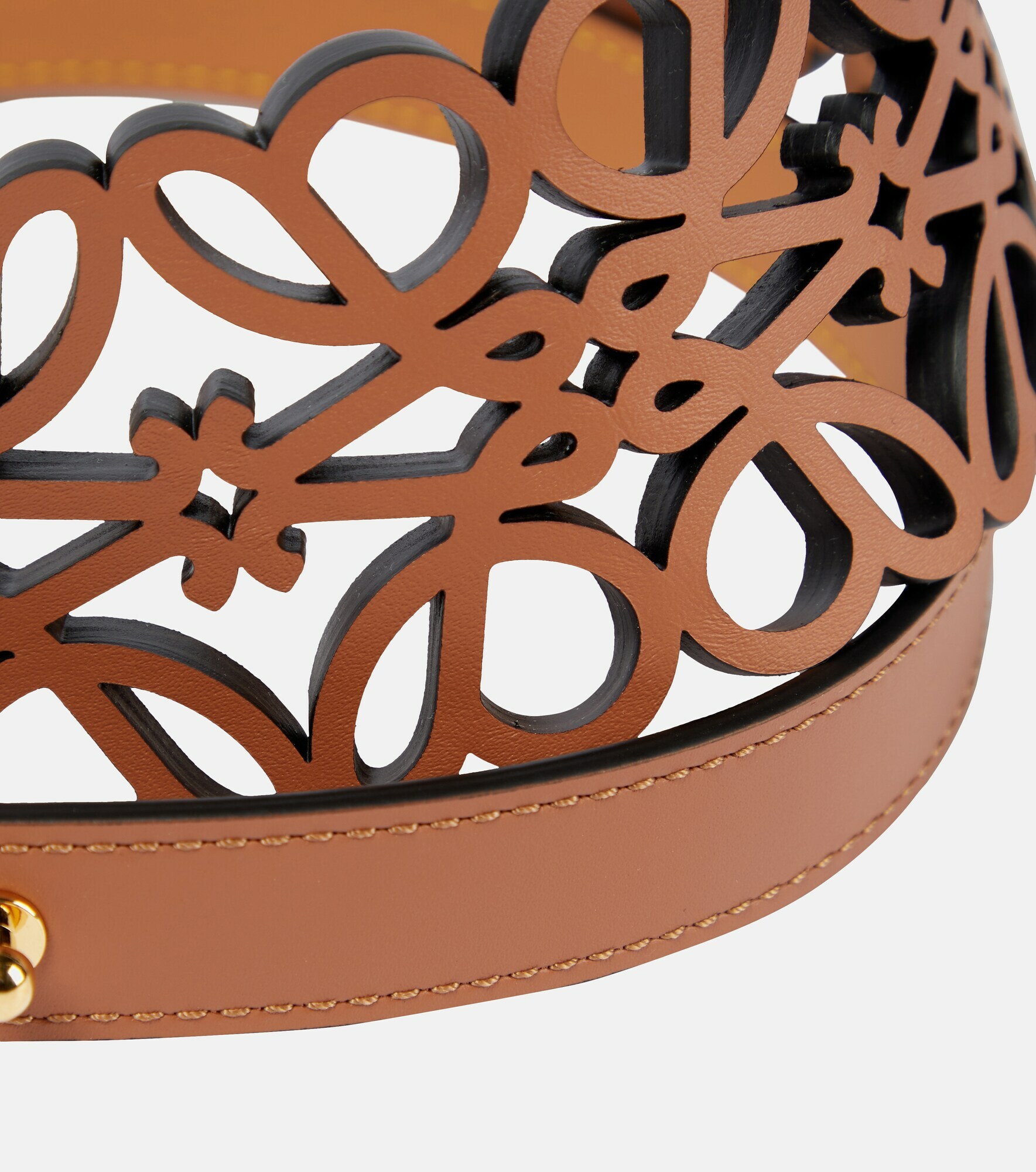 Loewe - Anagram cutout leather belt Loewe