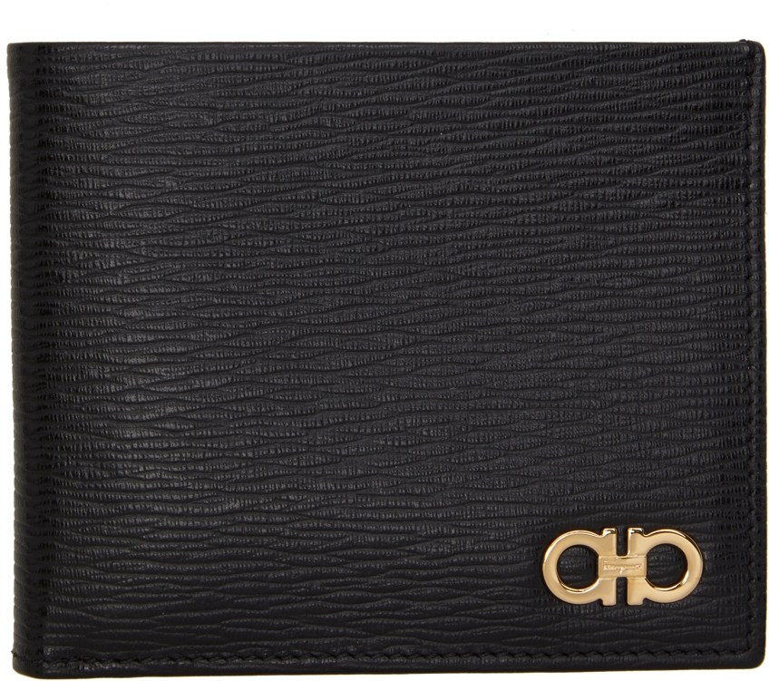 Salvatore Ferragamo Black Revival Gancini Wallet Salvatore Ferragamo
