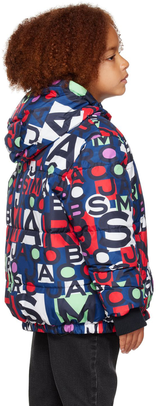 Marc Jacobs Kids Blue Padded Reversible Jacket Marc Jacobs