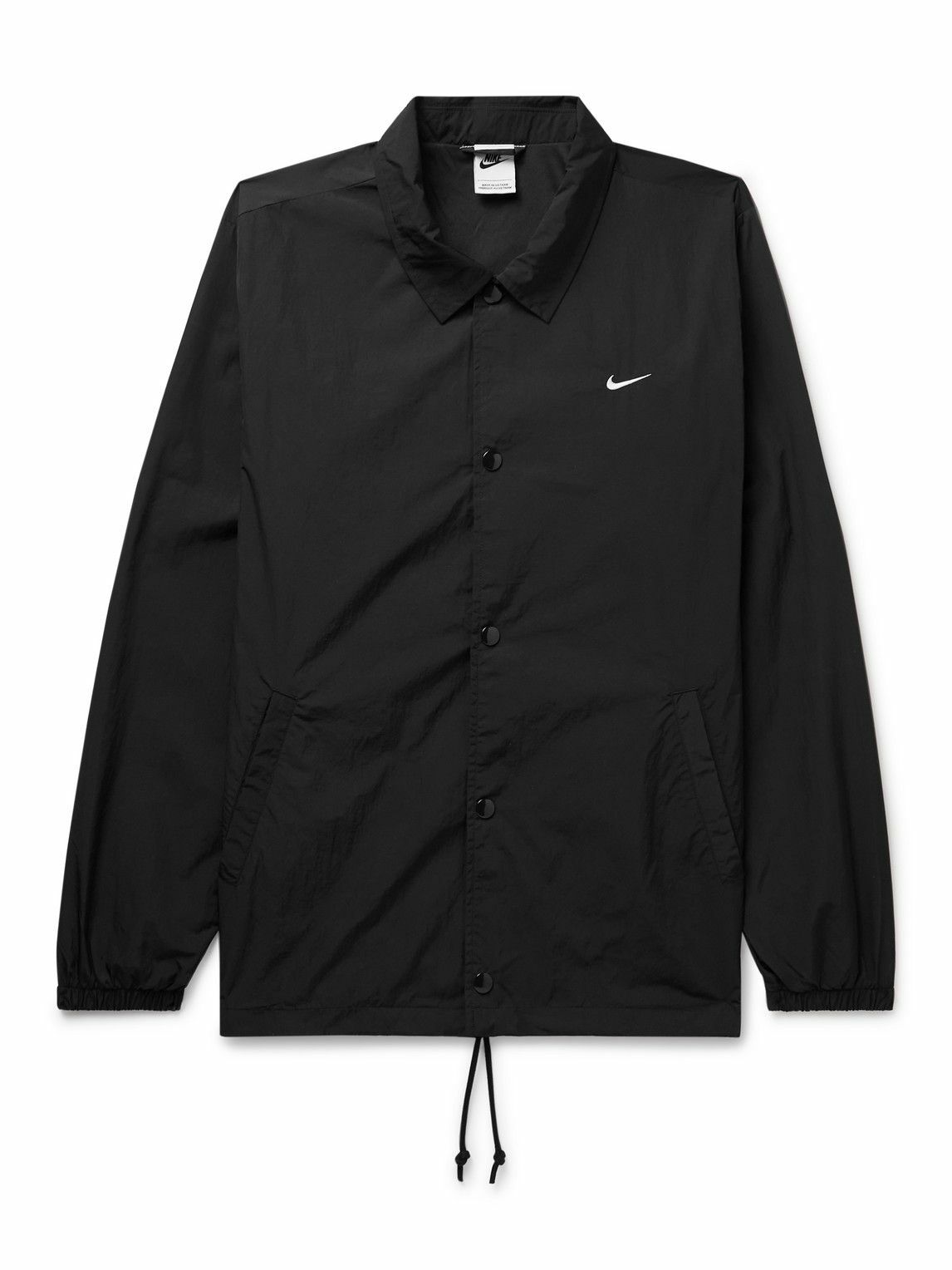 Nike - Logo-Embroidered Shell Coach Jacket - Black Nike