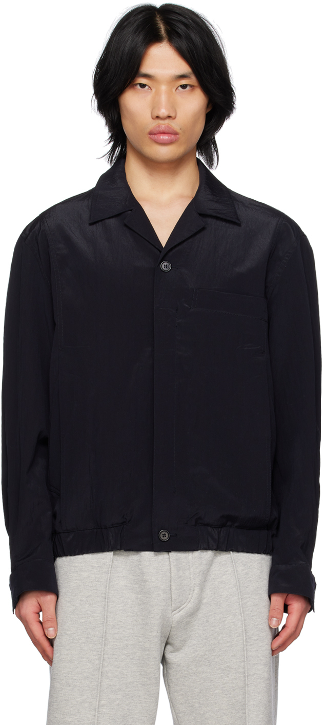 Solid Homme Navy Notched Lapel Jacket Solid Homme