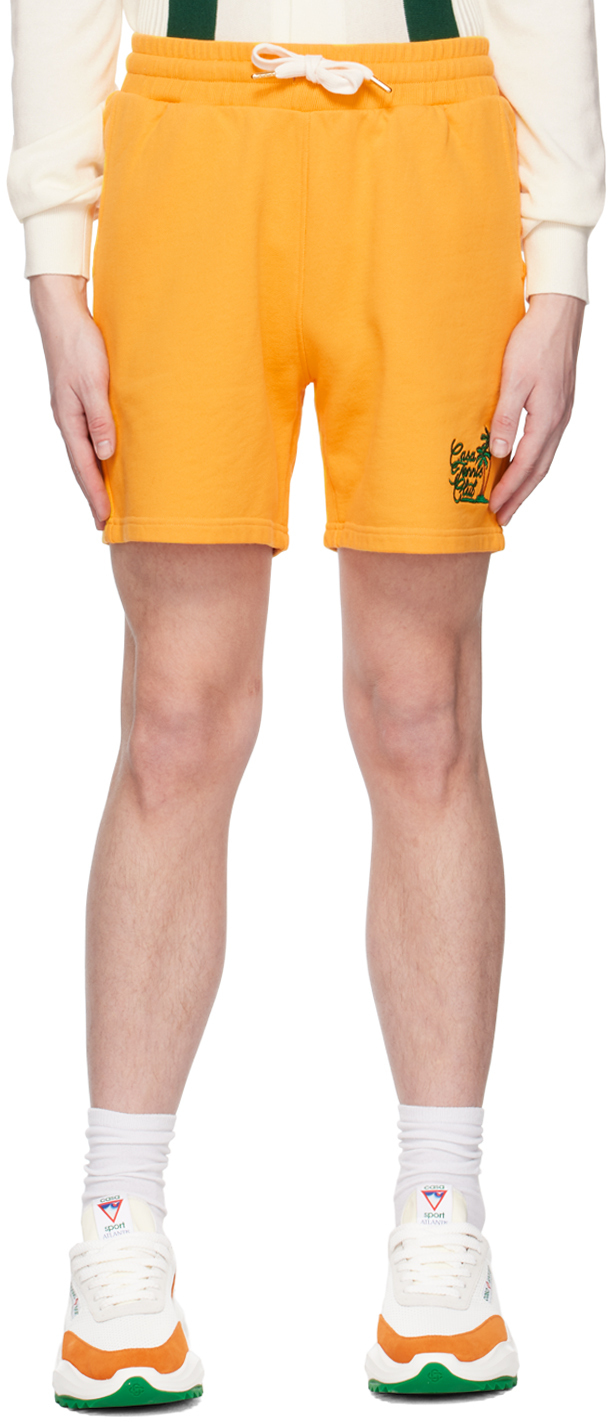 Casablanca Yellow Embroidered Shorts Casablanca