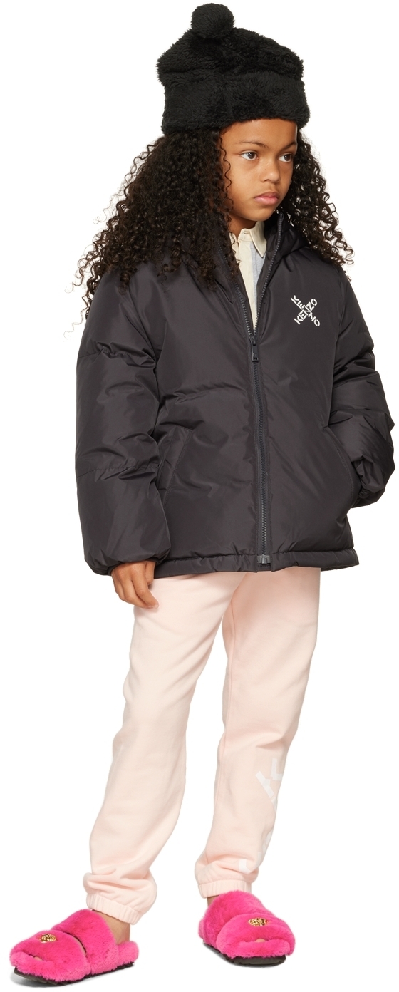 Kenzo Kids Black Logo Down Jacket Kenzo
